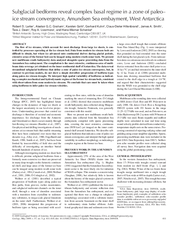 (PDF) Subglacial bedforms reveal complex basal regime in a zone of ...