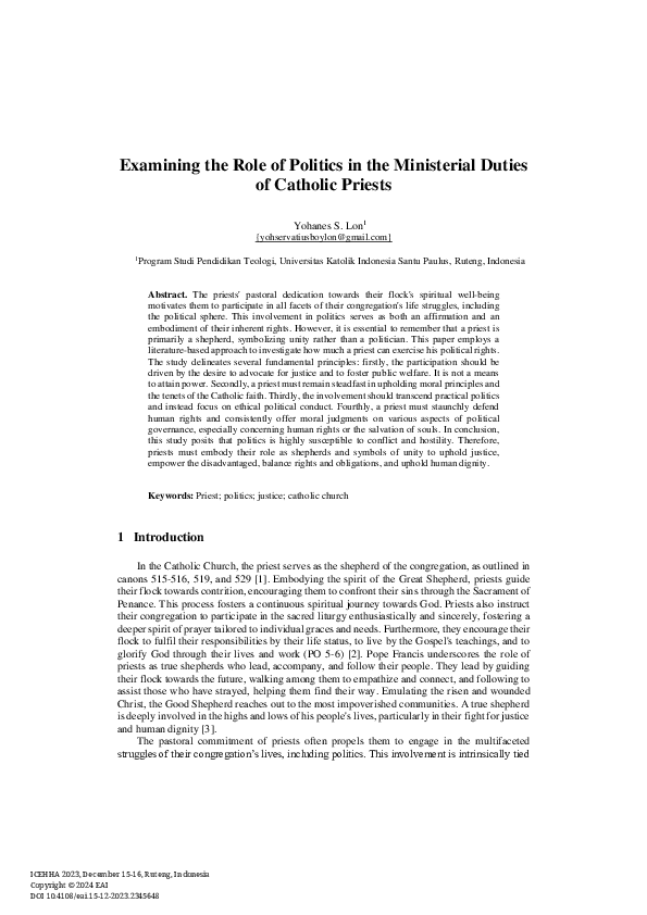 (PDF) Examining the Role of Politics in the Ministerial Duties of ...