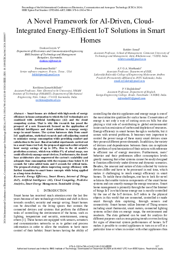 (PDF) A Novel Framework for AI-Driven, Cloud-Integrated Energy ...