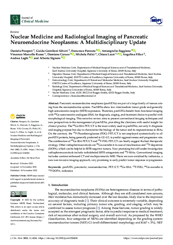 (PDF) Imaging Advances in Pancreatic Neuroendocrine Neoplasms
