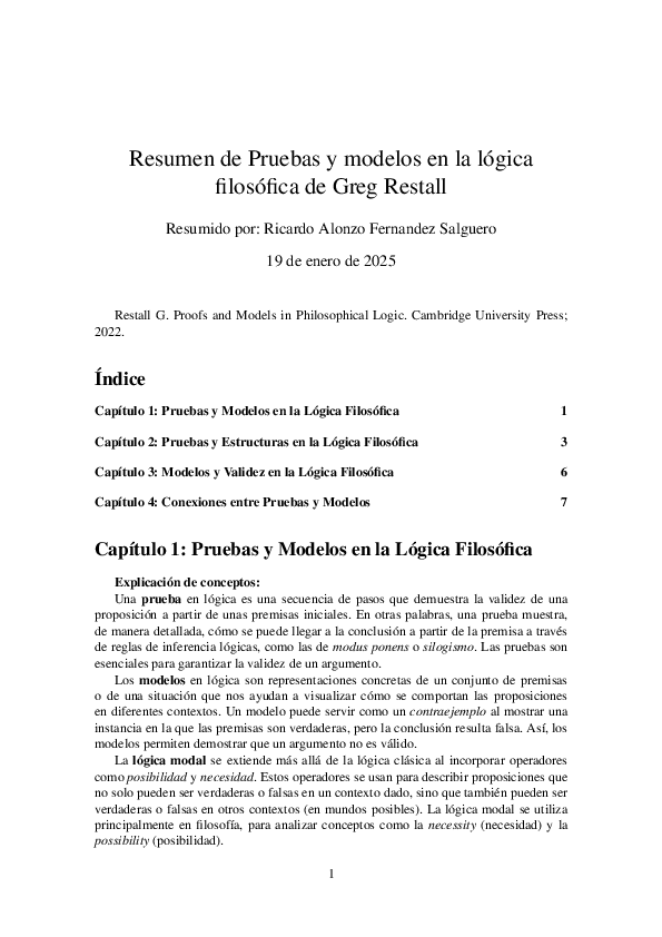 (PDF) Resumen de Pruebas y modelos en la logica filosofica de Greg Restall