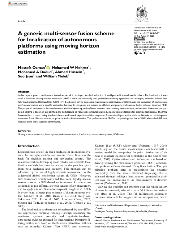 (PDF) A generic multi-sensor fusion scheme for localization of autonomous platforms using moving ...