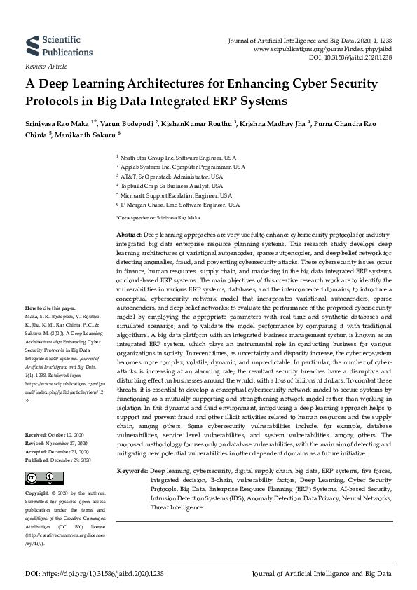 (PDF) A Deep Learning Architectures for Enhancing Cyber Security ...