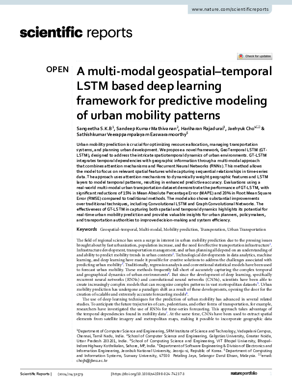 (PDF) A multi-modal geospatial-temporal LSTM based deep learning ...