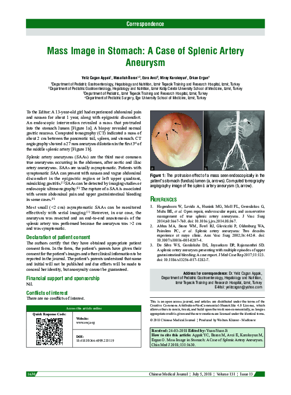 (PDF) Mass Image in Stomach