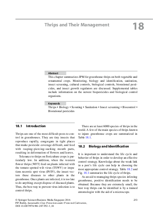 (PDF) Thrips and Their Management