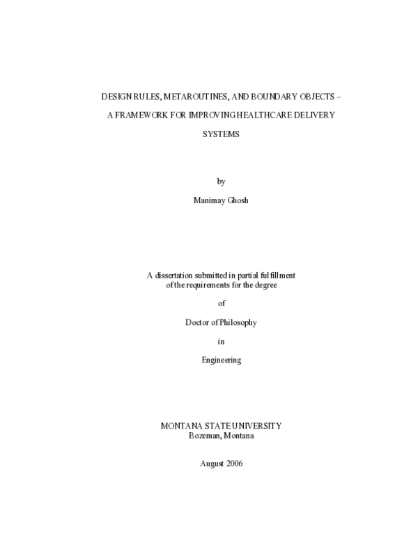 (PDF) Design rules, metaroutines, and boundary objects : a framework for improving healthcare ...