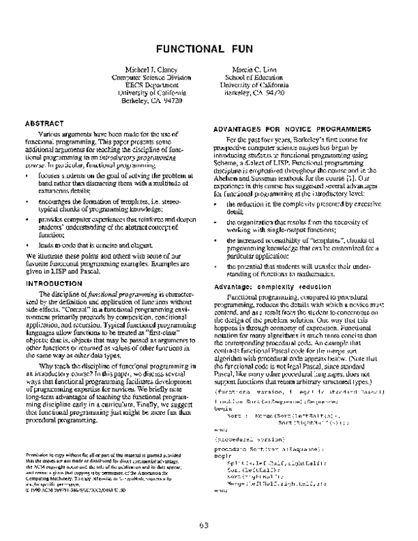 (PDF) Functional fun