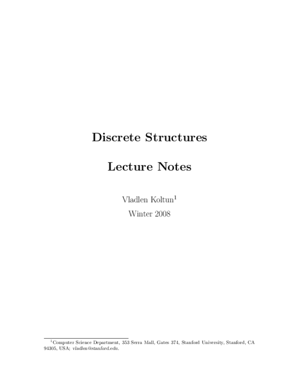 (PDF) Discrete Structures Lecture Notes