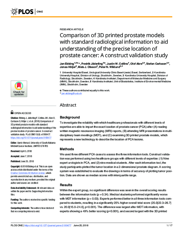 (PDF) Comparison of 3D printed prostate models with standard ...