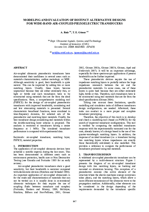(PDF) Modeling and evaluation of distinct alternative designs for wide ...