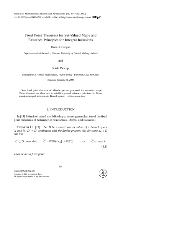 (PDF) Fixed Point Theorems for Set-Valued Maps and Existence Principles ...