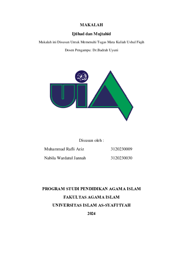 (PDF) UAS bu badrah uyuni 2