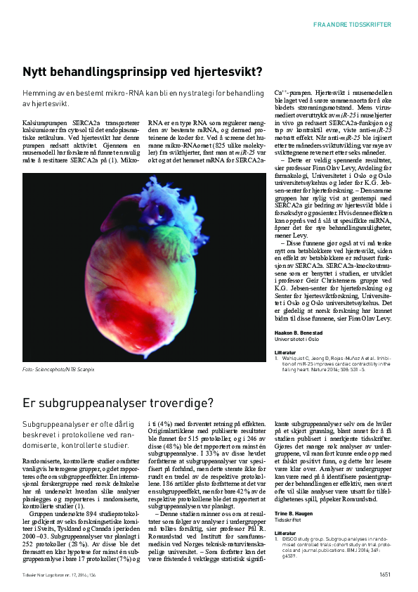 (PDF) Nytt behandlingsprinsipp ved hjertesvikt?