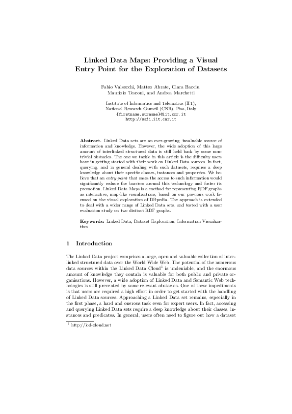 (PDF) Linked Data Maps: A Visual Tool for Exploration