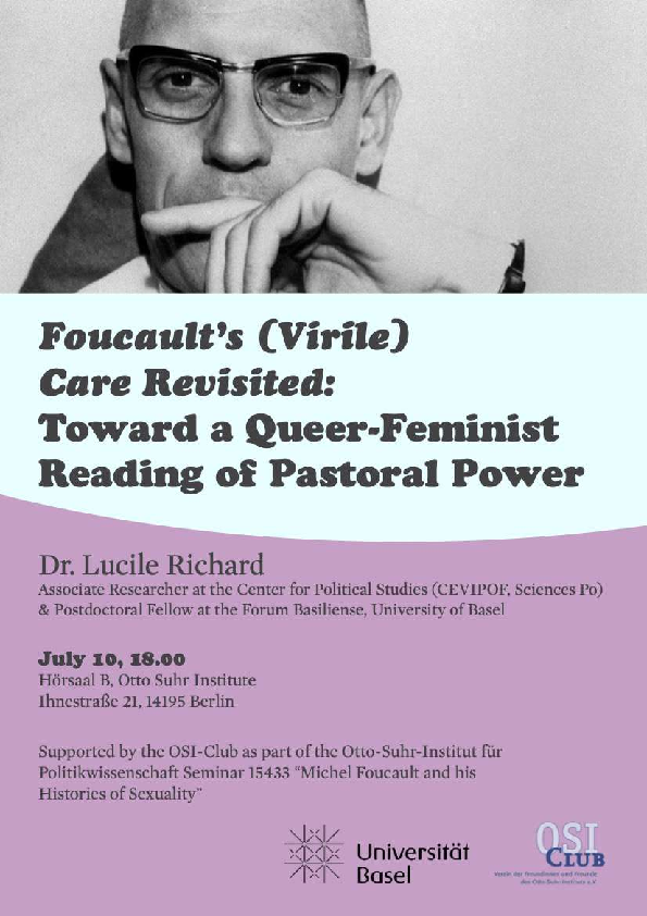 (PDF) Foucault's (Virile) Care Revisited: Toward a Queer-Feminist ...