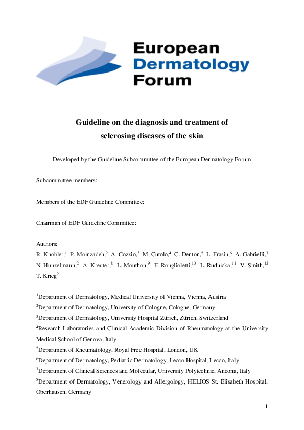 (PDF) European Dermatology Forum S1‐guideline on the diagnosis and ...