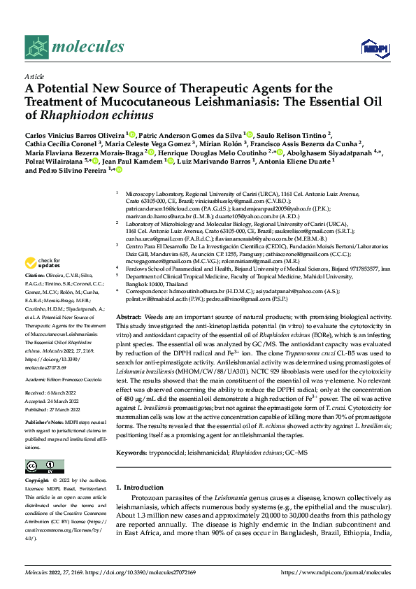(PDF) A Potential New Source of Therapeutic Agents for the Treatment of ...
