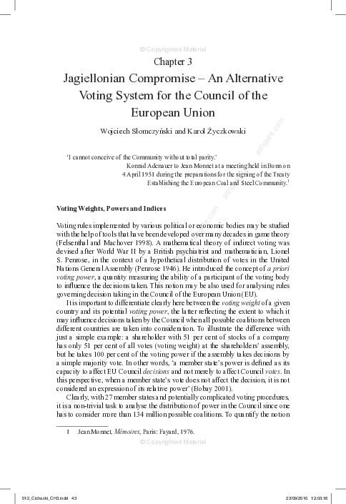 (PDF) Compromise – An Alternative Voting System for the Council of the ...