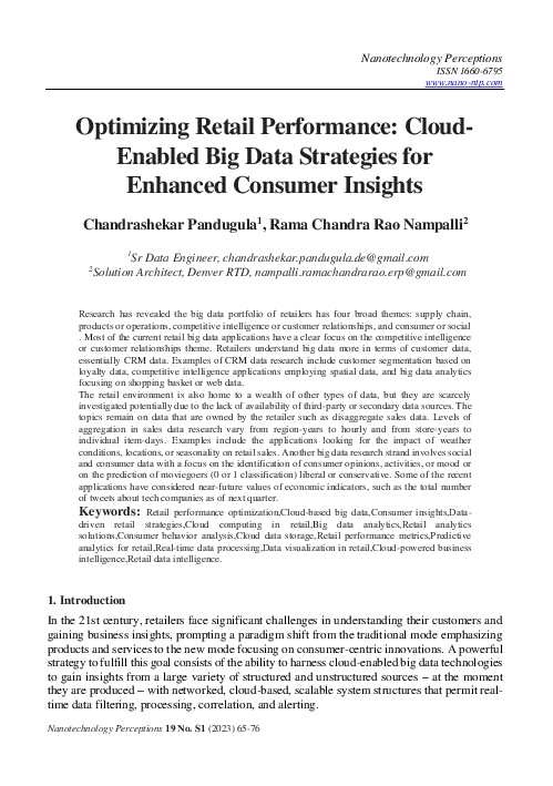 (PDF) Optimizing Retail Performance: Cloud-Enabled Big Data Strategies for Enhanced Consumer ...