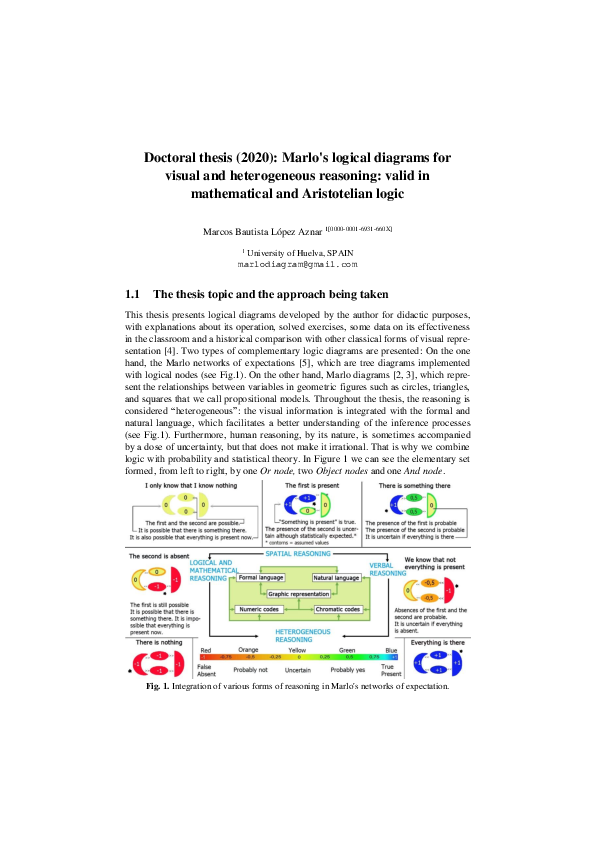 (PDF) Doctoral thesis (2020): Marlo's logical diagrams for visual and ...
