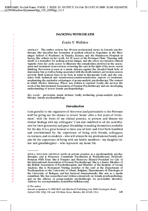 (PDF) Dancing with Death