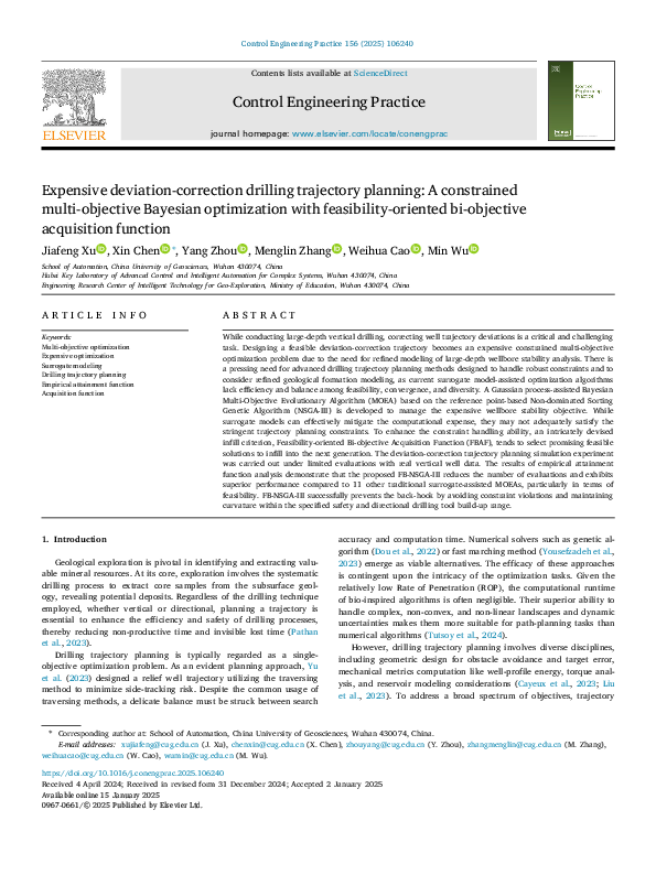 (PDF) Expensive deviation-correction drilling trajectory planning: A constrained multi-objective ...