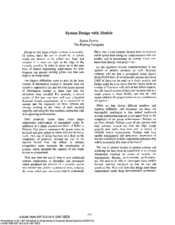 (PDF) System design with models