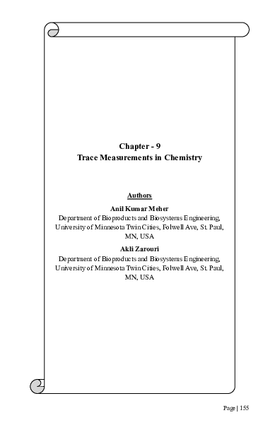 (PDF) Trace Measurements in Chemistry