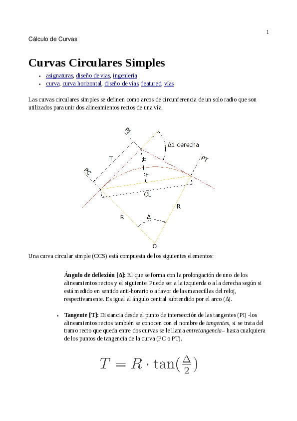 (PDF) Cálculo de curvas-