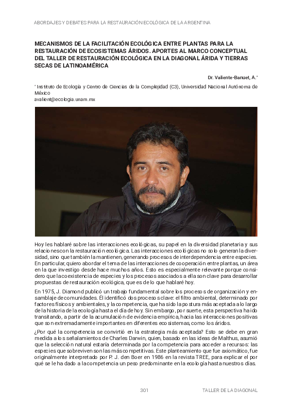 (PDF) MECANISMOS DE LA FACILITACIÓN ECOLÓGICA ENTRE PLANTAS PARA LA ...