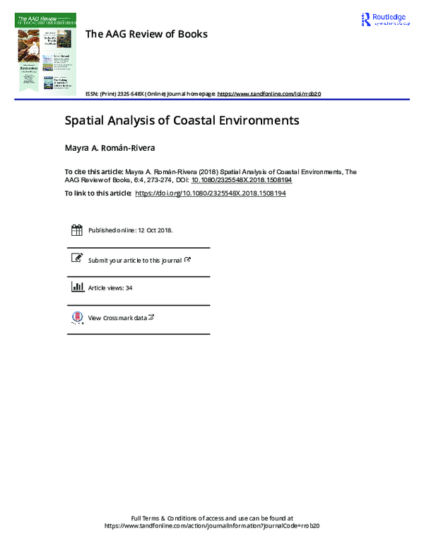 (PDF) Spatial Analysis of Coastal Environments