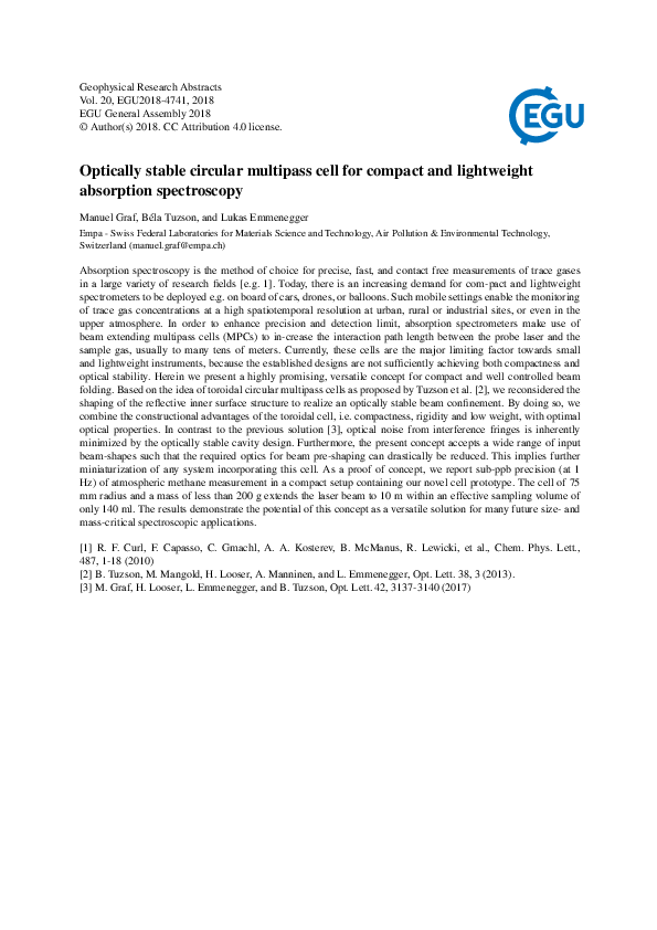 (PDF) Optically stable circular multipass cell for compact and ...