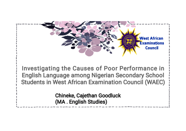 (PDF) Investigating the Causes of Poor Performance in English Language ...