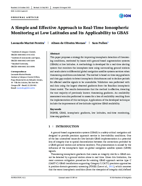 (PDF) A Simple and Effective Approach to Real-Time Ionospheric Monitoring at Low Latitudes and ...