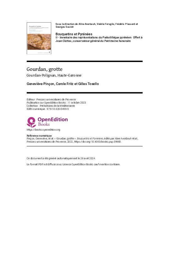 (PDF) Gourdan, grotte