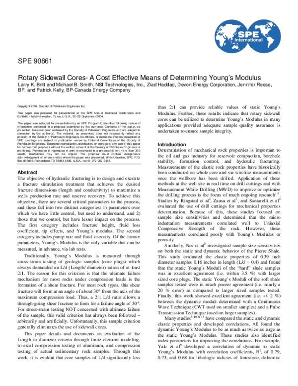 (PDF) Rotary Sidewall Cores- A Cost Effective Means of Determining ...