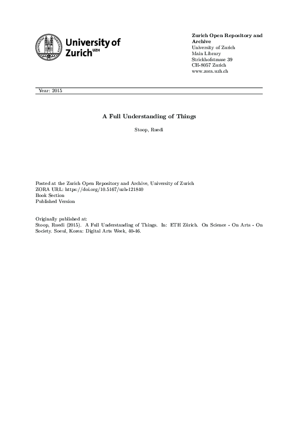 (PDF) A Full Understanding of Things