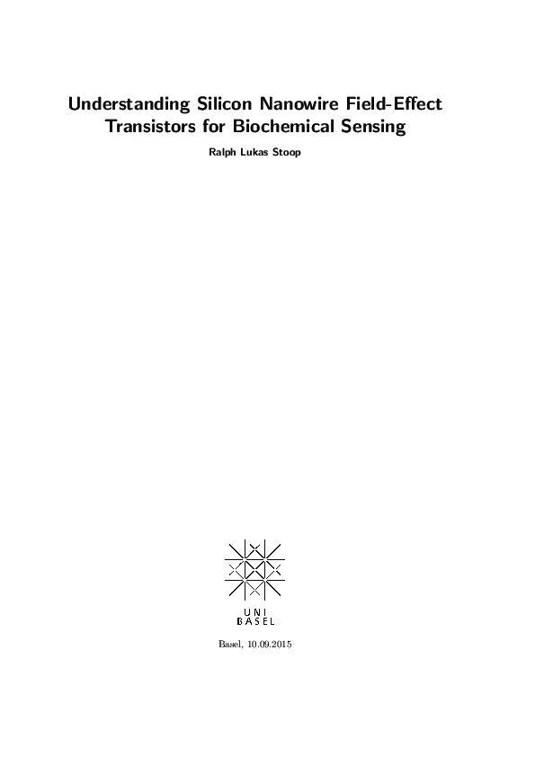 (PDF) Understanding silicon nanowire field-effect transistors for biochemical sensing