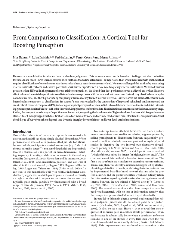 (PDF) From Comparison to Classification: A Cortical Tool for Boosting ...