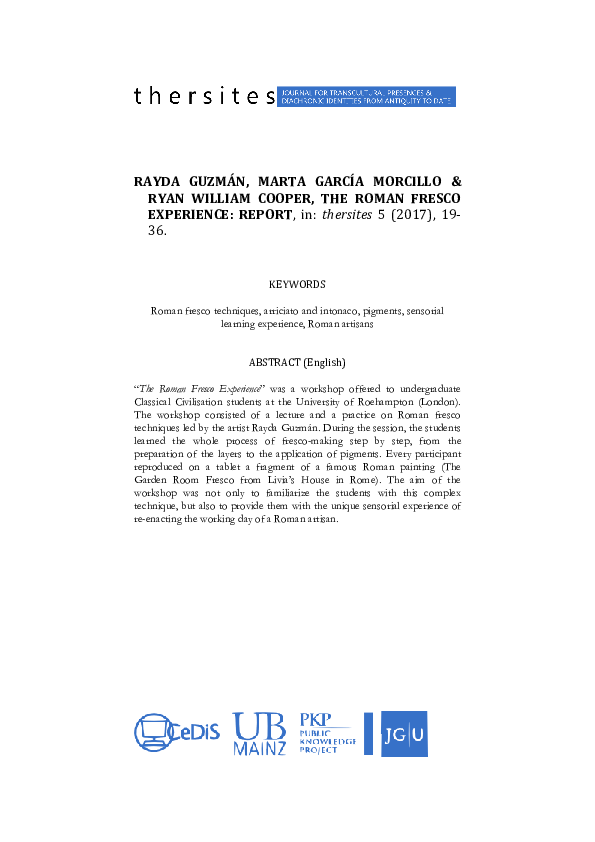 (PDF) The Roman Fresco Experience. Report