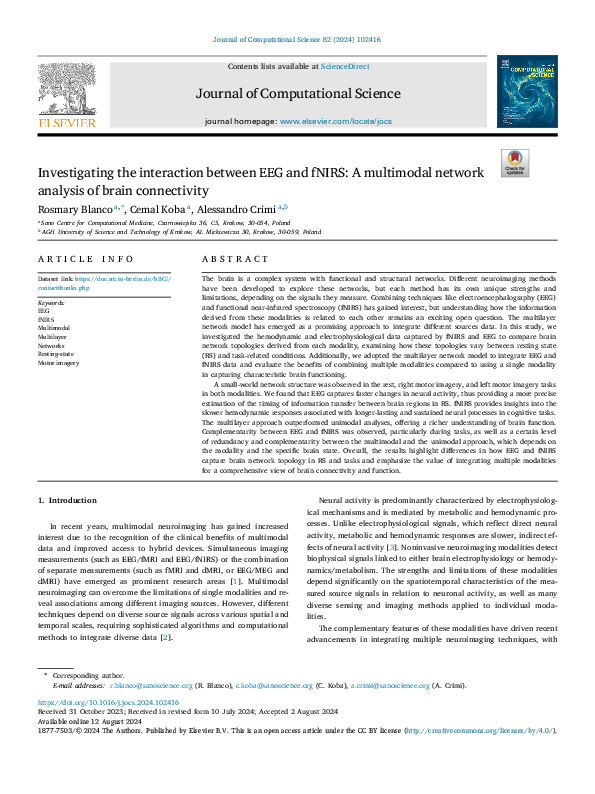 (PDF) Investigating the interaction between EEG and fNIRS: A multimodal ...