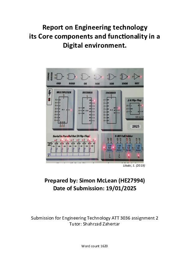 (PDF) Report on Engineering technology its Core components and ...