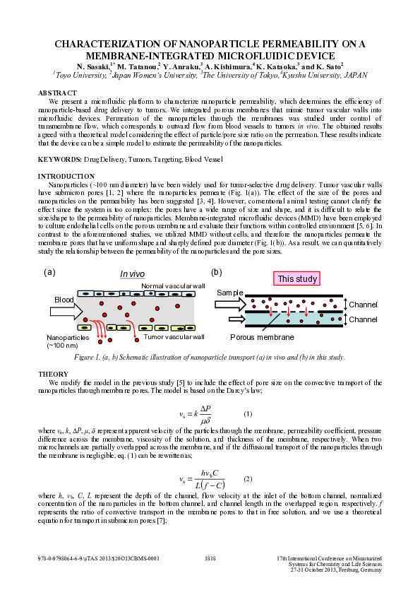 (PDF) Characterization of nanoparticle permeability on a membrane ...