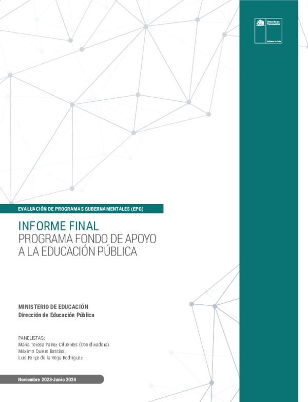 (PDF) Informe final de evaluación programa Fondo de Apoyo a la Educación Pública (FAEP ...