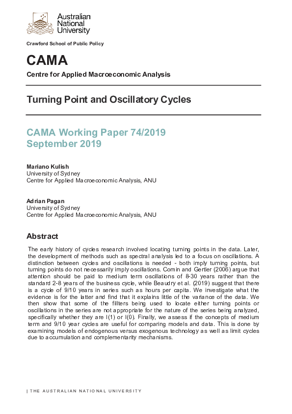 (PDF) Turning Point and Oscillatory Cycles
