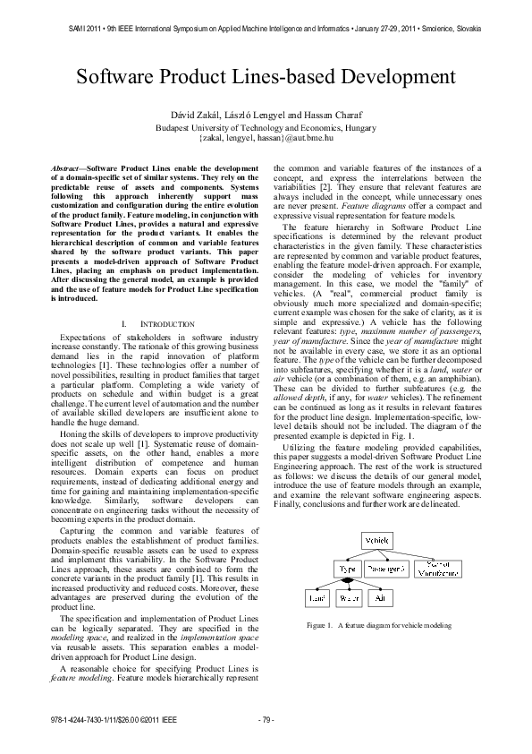 (PDF) Software Product Lines-based development