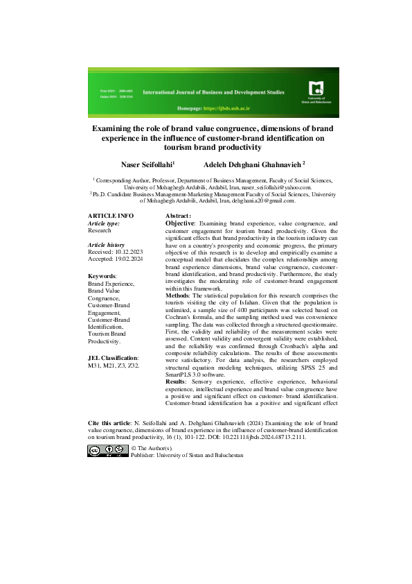 (PDF) Examining the role of brand value congruence, dimensions of brand ...