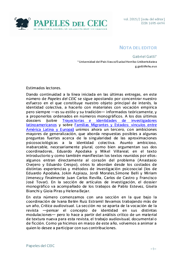 (PDF) Nota del editor