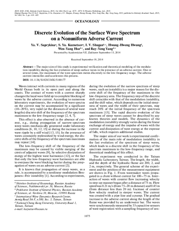 Discrete Evolution Of The Surface Wave Spectrum On A Nonuniform Adverse Current